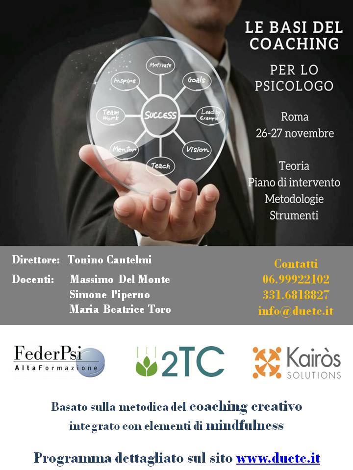 CORSO – Le basi del coaching: nozioni fondamentali e strumenti operativi